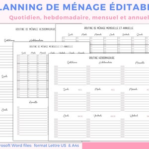 Editable, Clean, Printable Template, Cleaning Checklist, in French ...