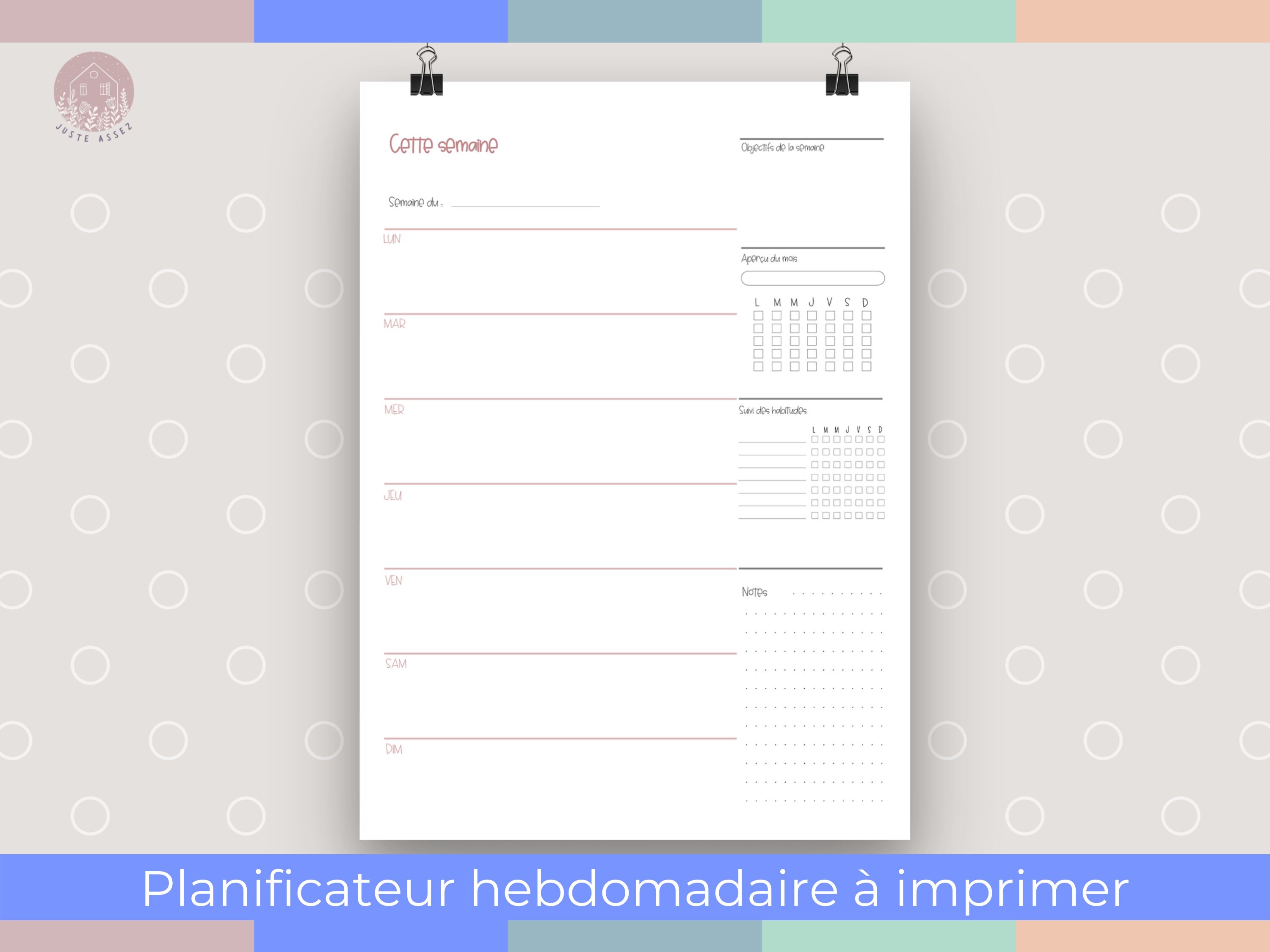 Planner Template, Printable Weekly Planner, Schedule, Weekly Calendar ...
