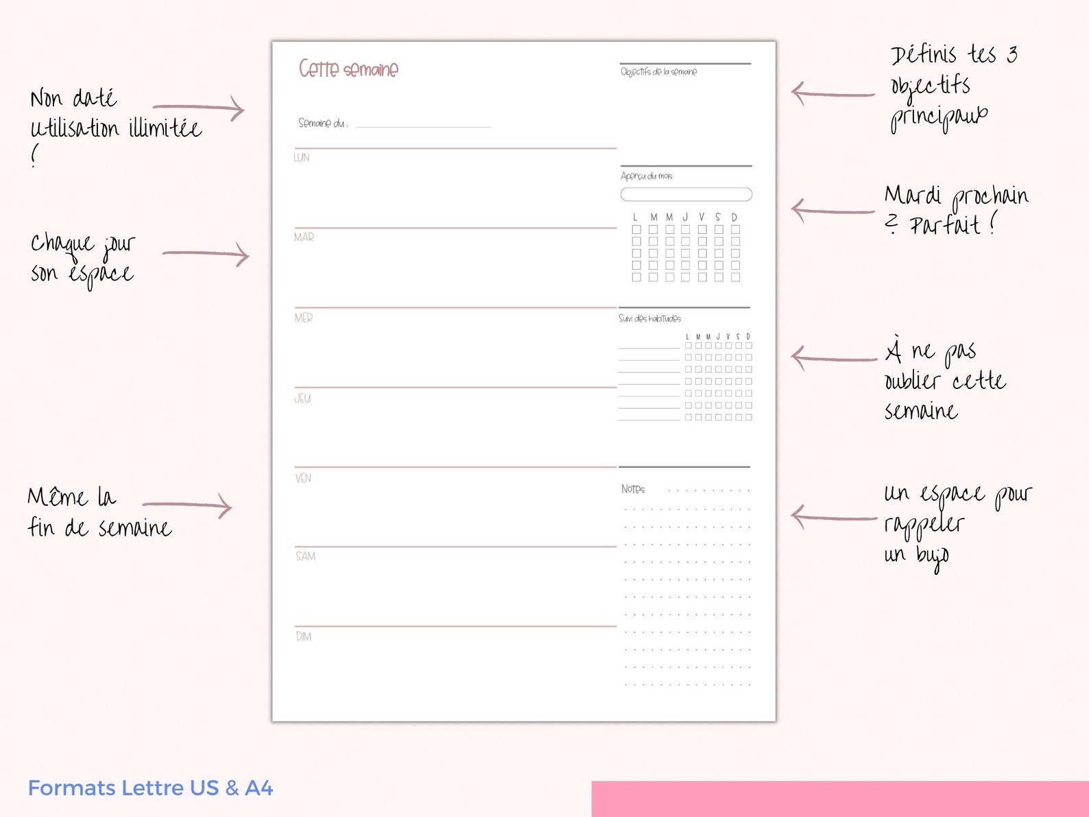 Weekly Printable, Planner Template, Printable Schedule, Daily Planner ...