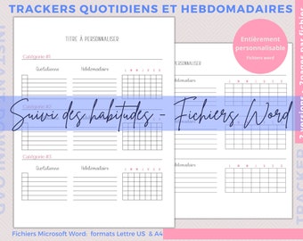 Daily Routine Tracker Printable & Editable PDF Weekly Habit - Etsy