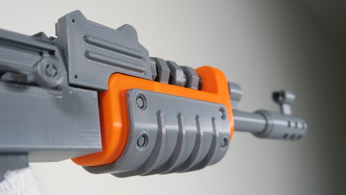 Rust Assault Rifle Life Size Ak47 3d Printed W Ammo Etsy