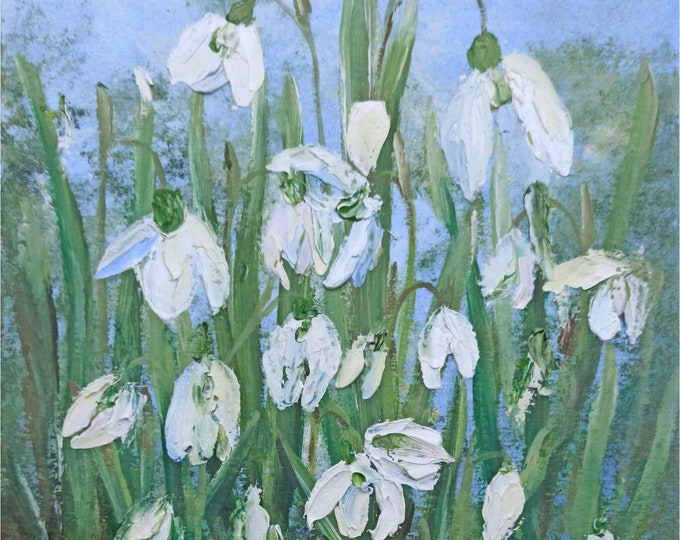 Snowdrop Cottage Watercolour Painting 6in X 4in Framed, Gift, Birthday ...