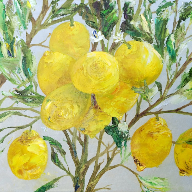 Lemon Painting - Etsy