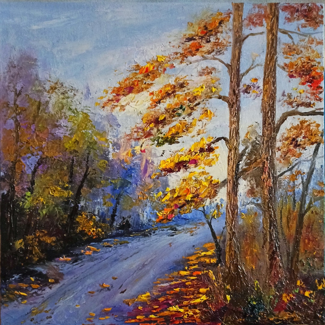 Fall Trees Painting Original Handmade Canvas Oil Painting Fall ...