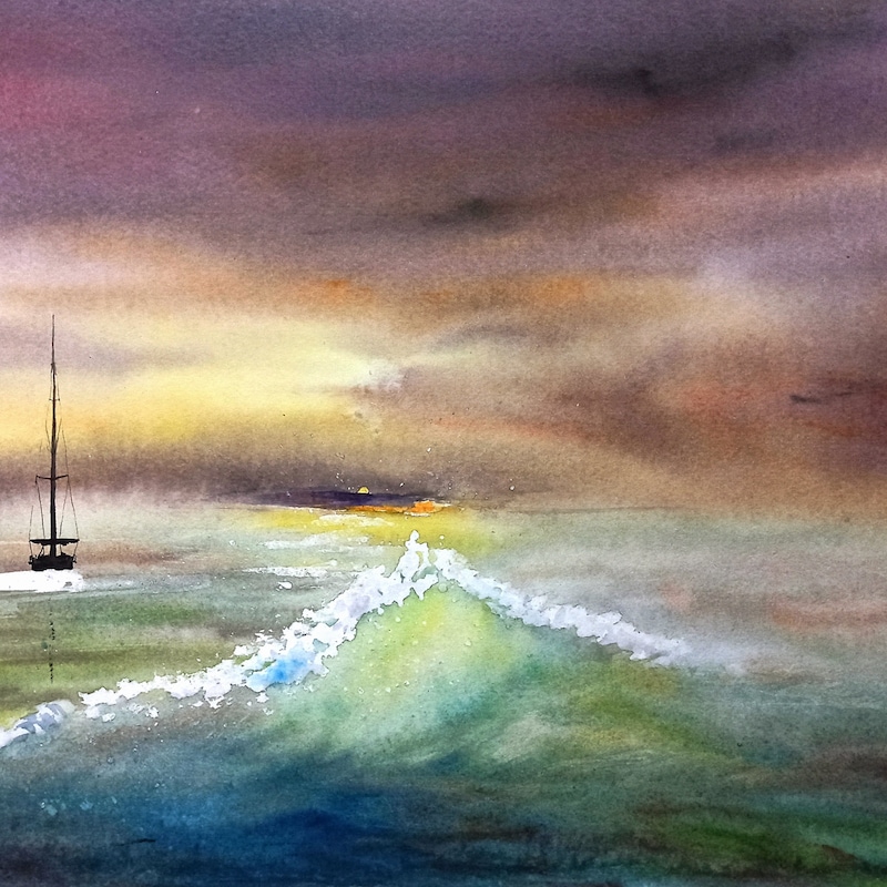 Sunset Painting - Etsy