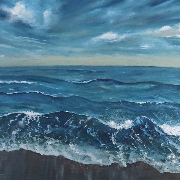 Oil Painting Sea - Etsy