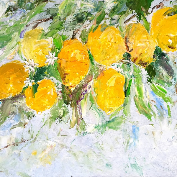 Lemon Tree Painting - Etsy