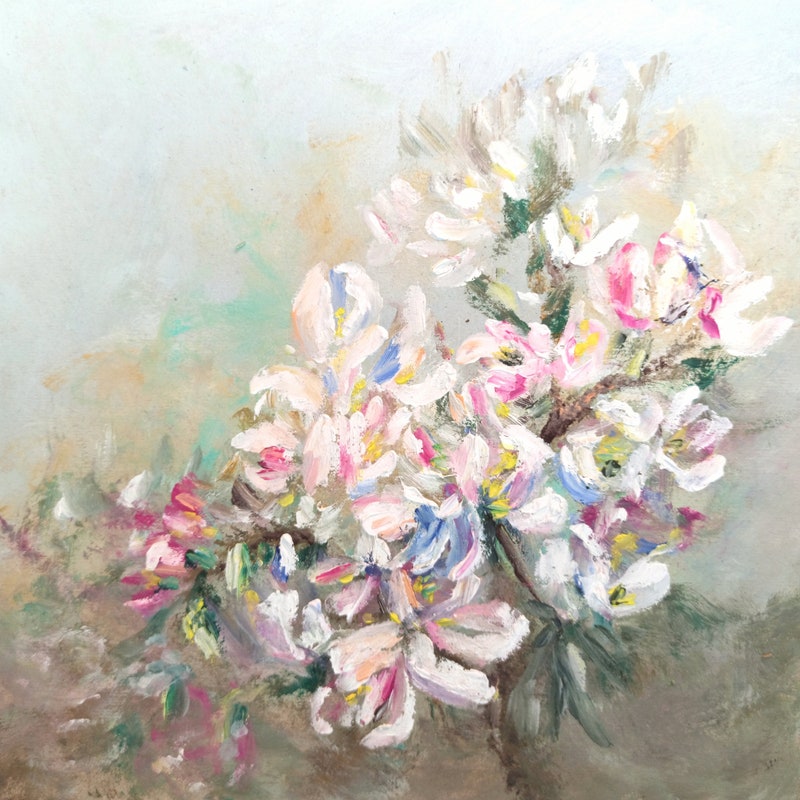 Flower Tree Painting - Etsy