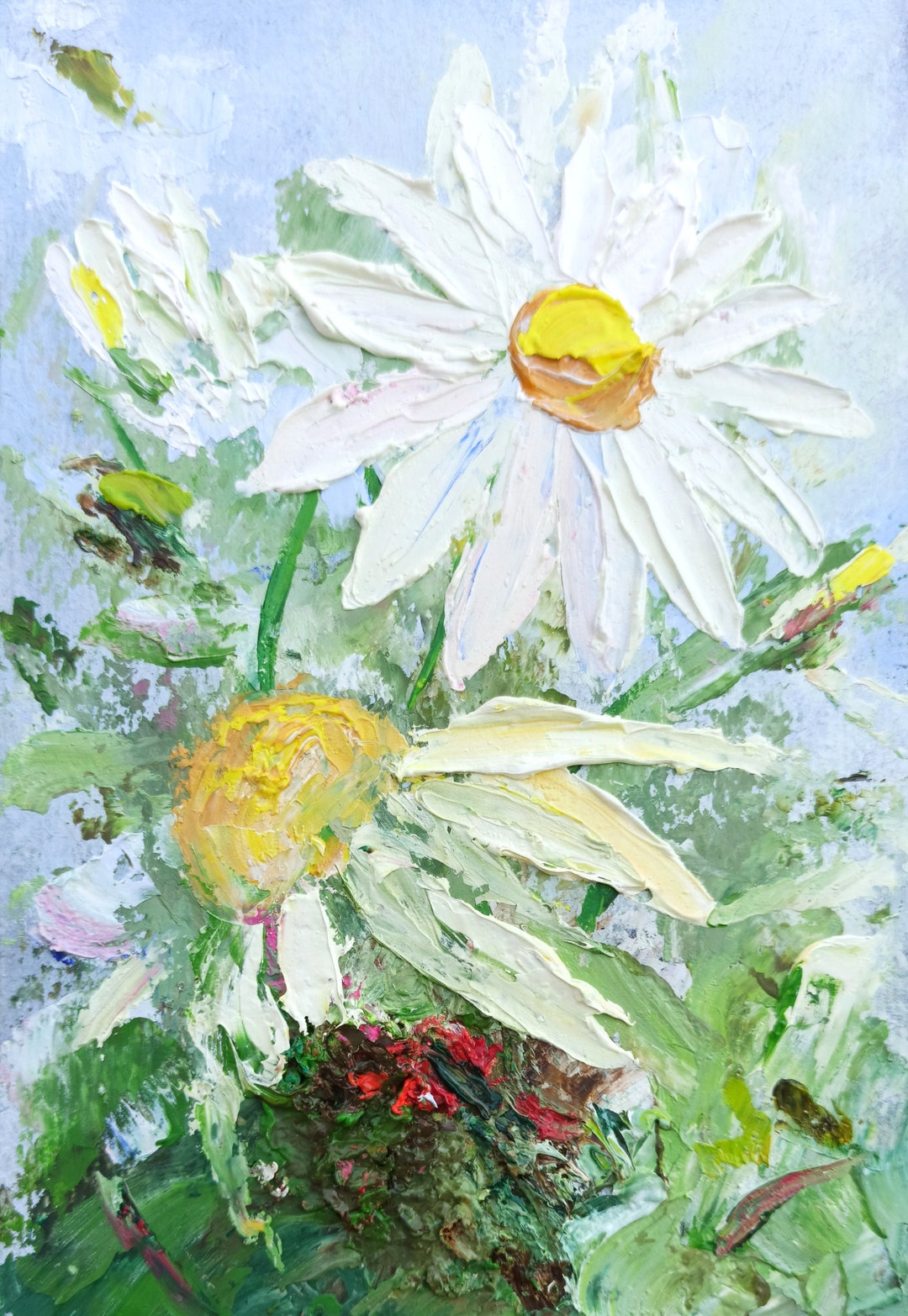 Daisy Painting Original - Etsy