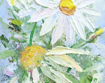 Daisy Original "new Beginnings" Daisy Flower Watercolor and Ink ...