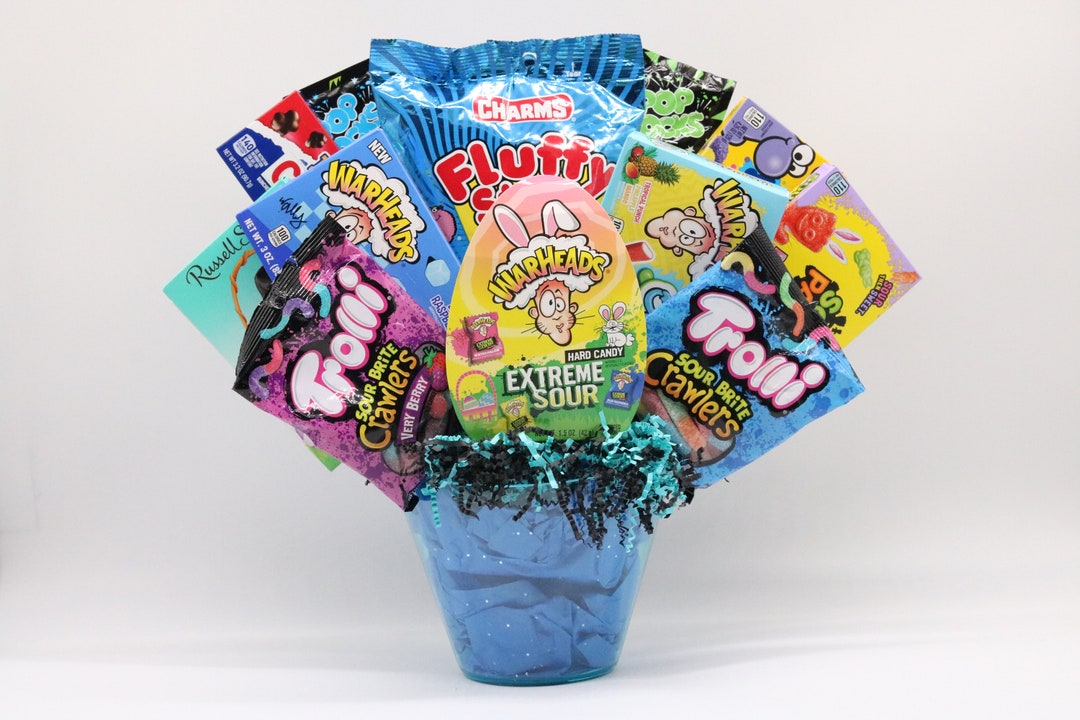 Snack Attack Basket Bouquet - Etsy
