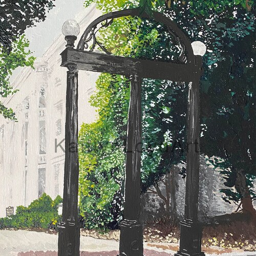 University of Georgia Arch Watercolor Print - Etsy