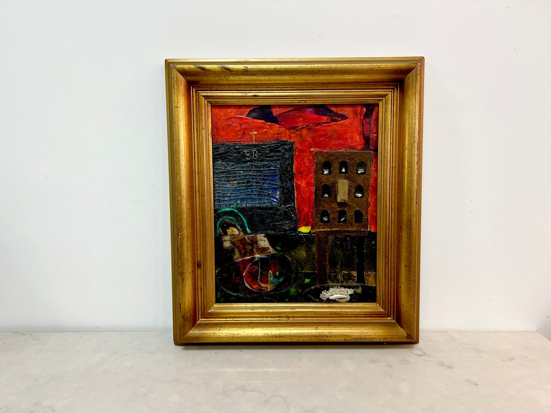 Vintage Richard Friend Mixed Media Framed Art - 90s Original - Etsy