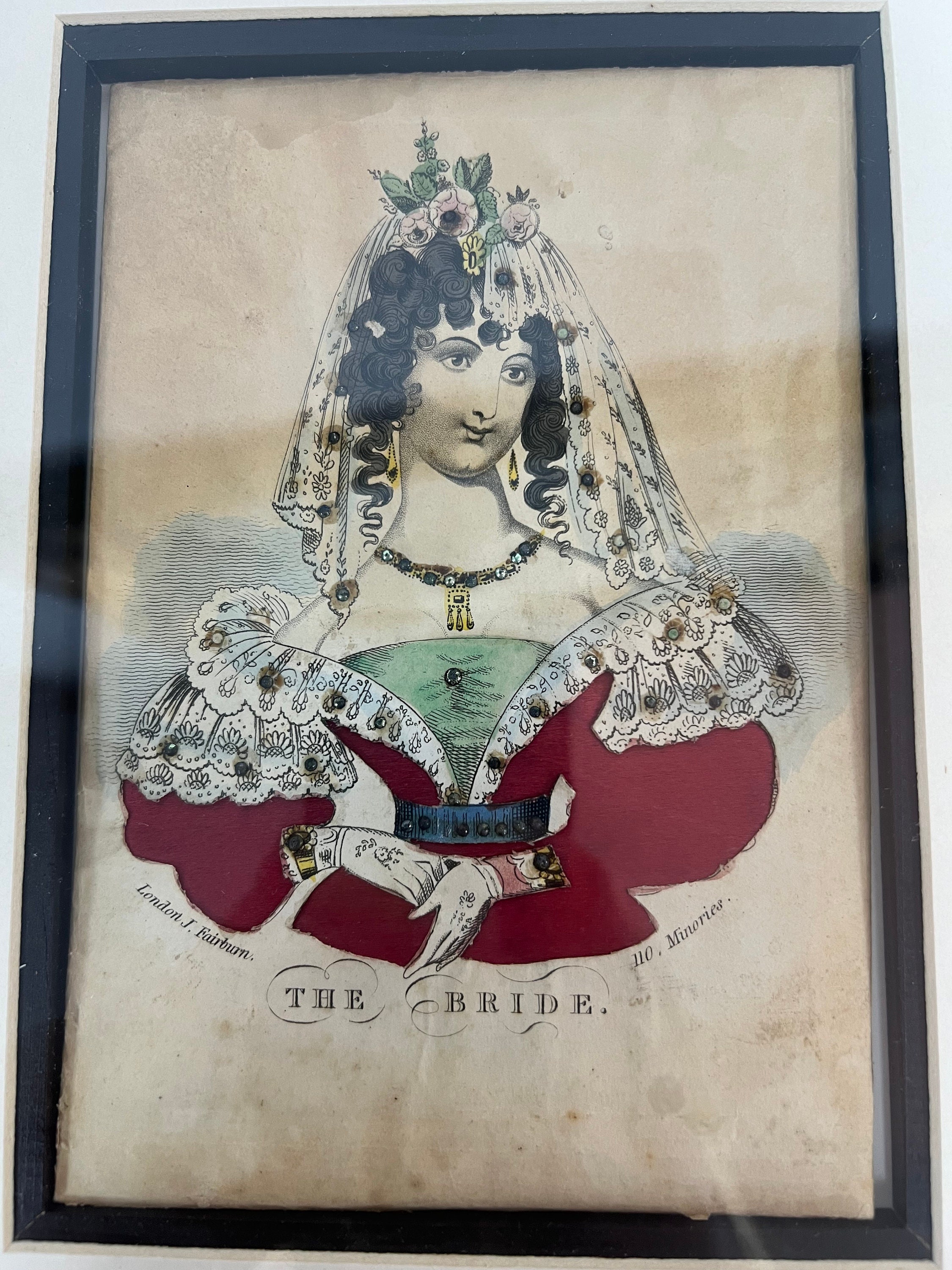 Antique Tinsel Print: 1840 British Engraving, "the Bride" - Etsy