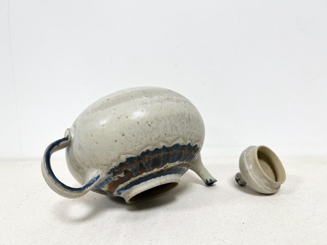 Vintage Nos Stougaard Svaneke Pottery Teapot: Danish Stoneware - Etsy