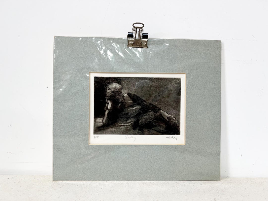 Vintage Etching: "sally" by Jane May, Unframed Wall Art - Etsy