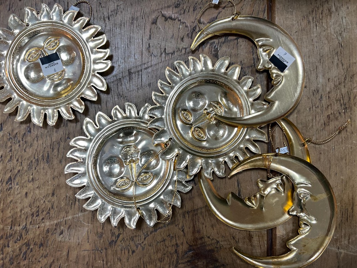 Vintage Barbican Christmas Tree Ornaments, Sun and Moom Christmas Tree ...