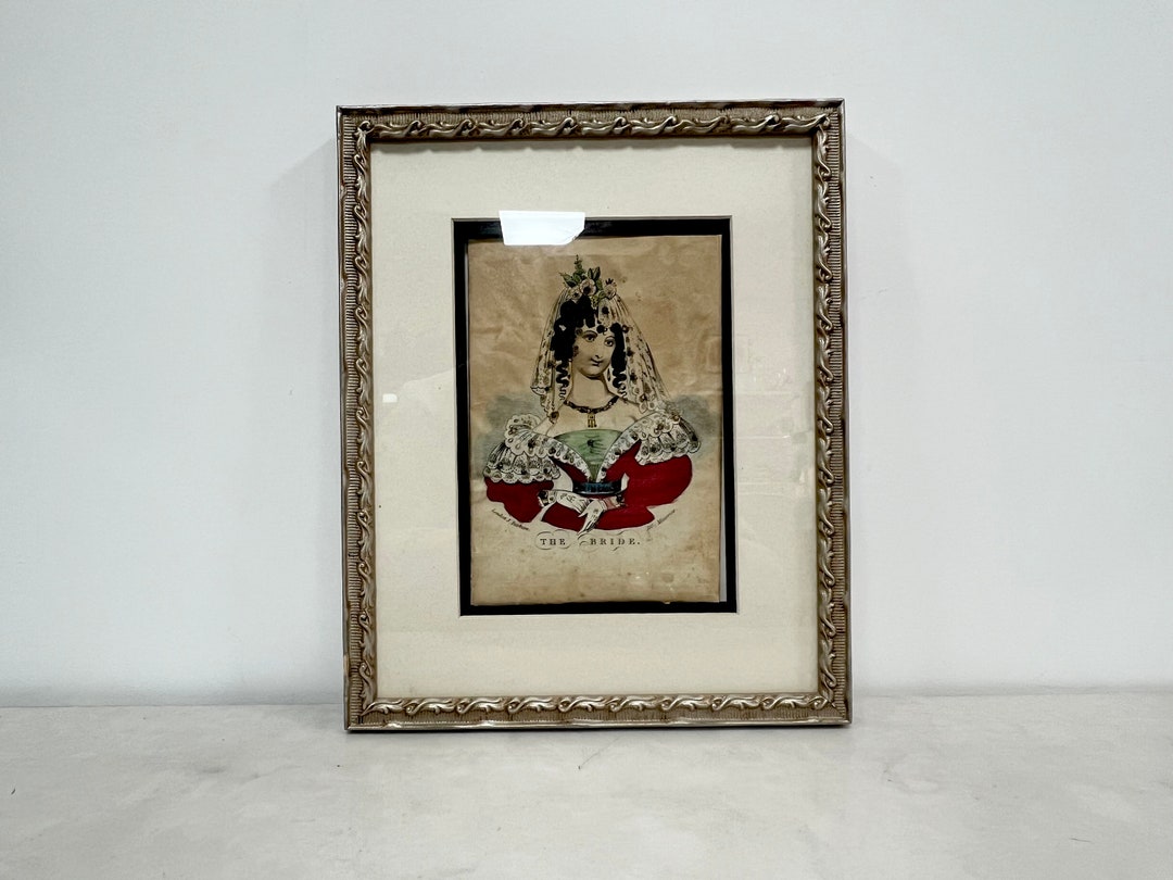 Antique Tinsel Print: 1840 British Engraving, "the Bride" - Etsy