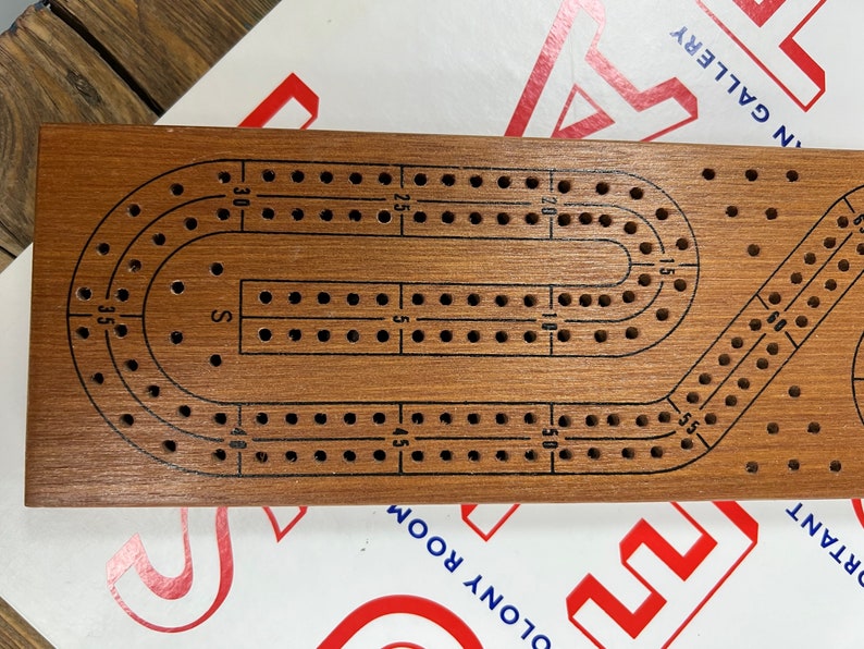 Vintage Wooden Cribbage Board Game Traditional Classic Wooden - Etsy