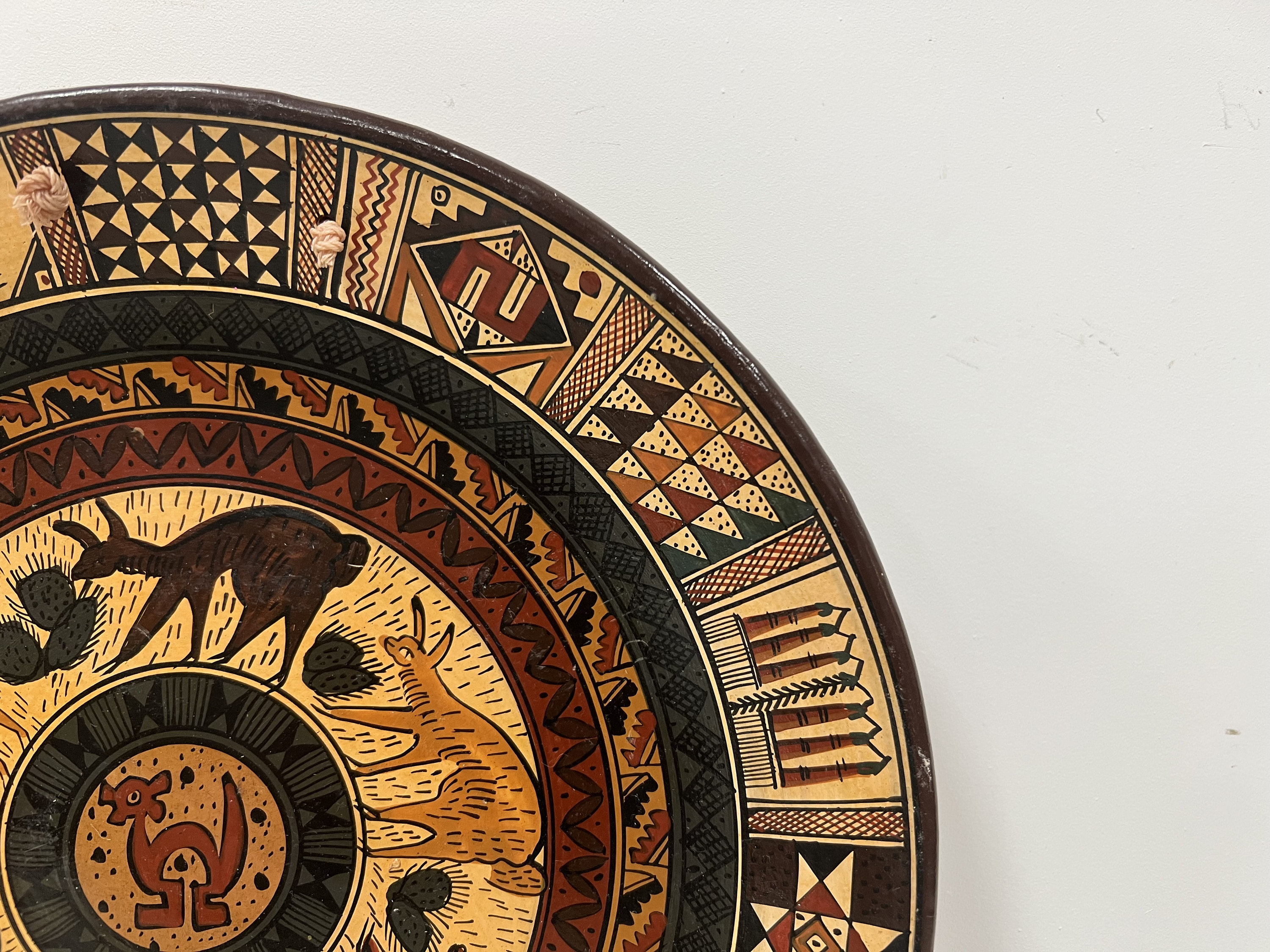 Vintage Inca Cusco Peruvian Wall Plate, Hand Made and Hand Painted in ...