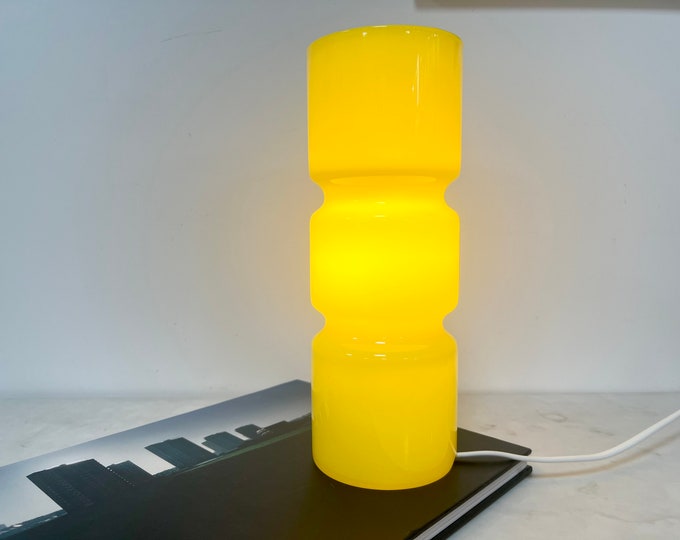 Retro Funky Habitat Fitz Yellow Glass Table Lamp Habitat, Vintage ...