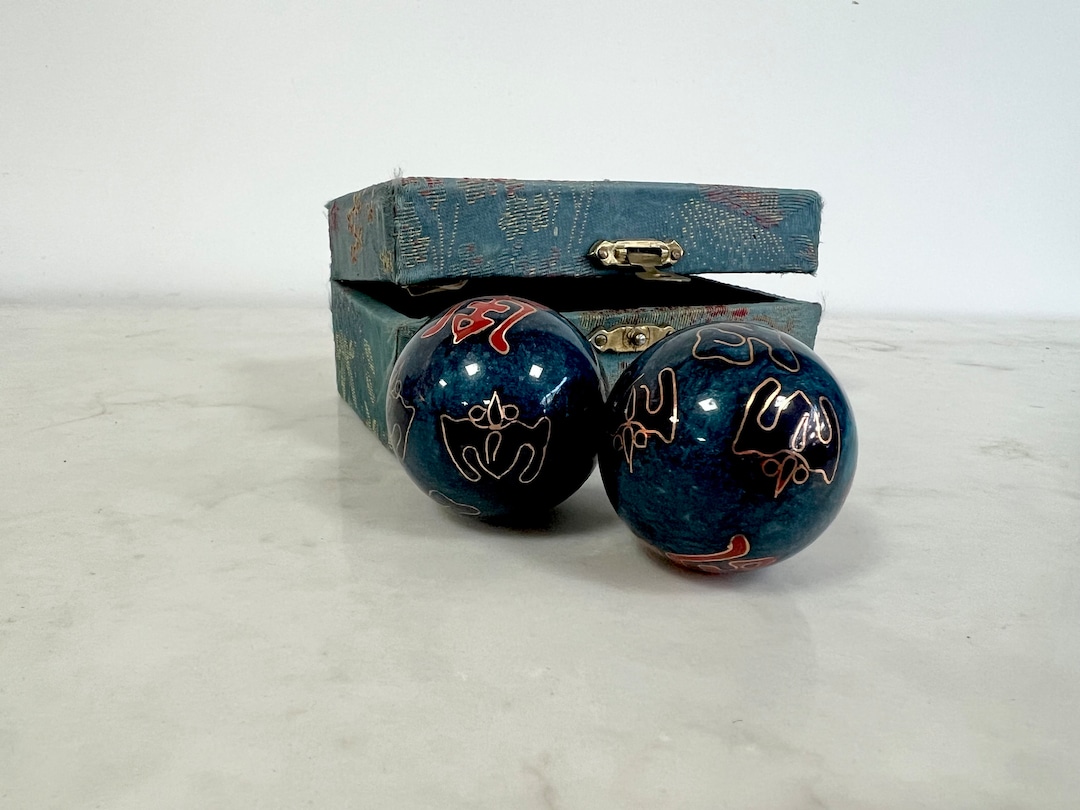 Vintage Baoding Balls, Chinese Exercise Balls, Stress Reduction Balls ...