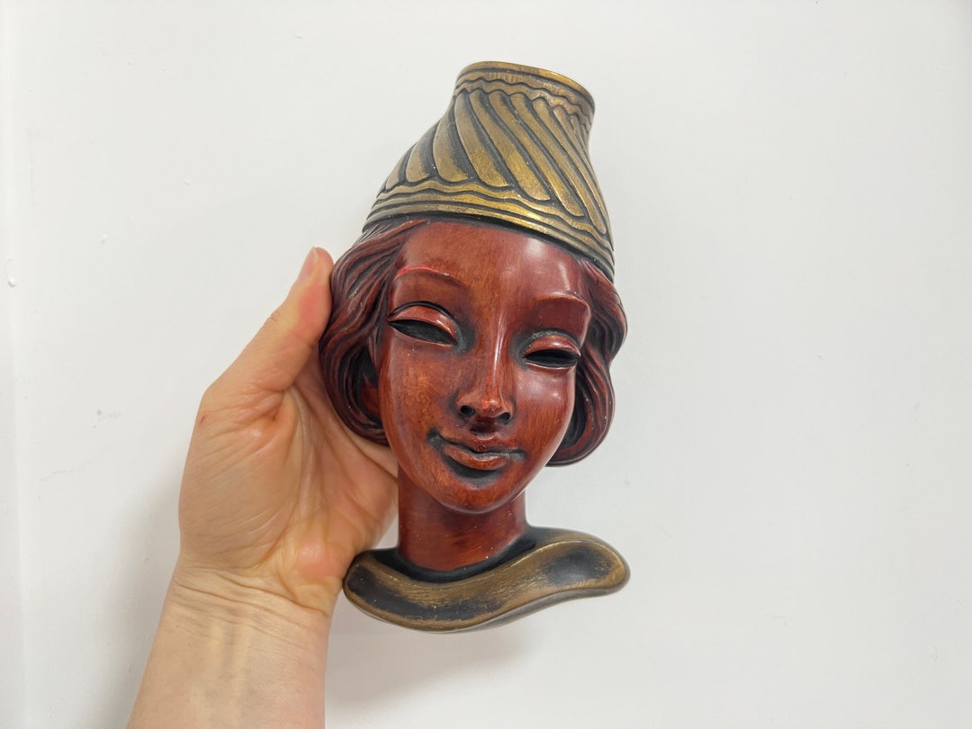 Vintage Wall Mask, Achatit Wall Mask, Ceramic Handmade Women Mask - Etsy