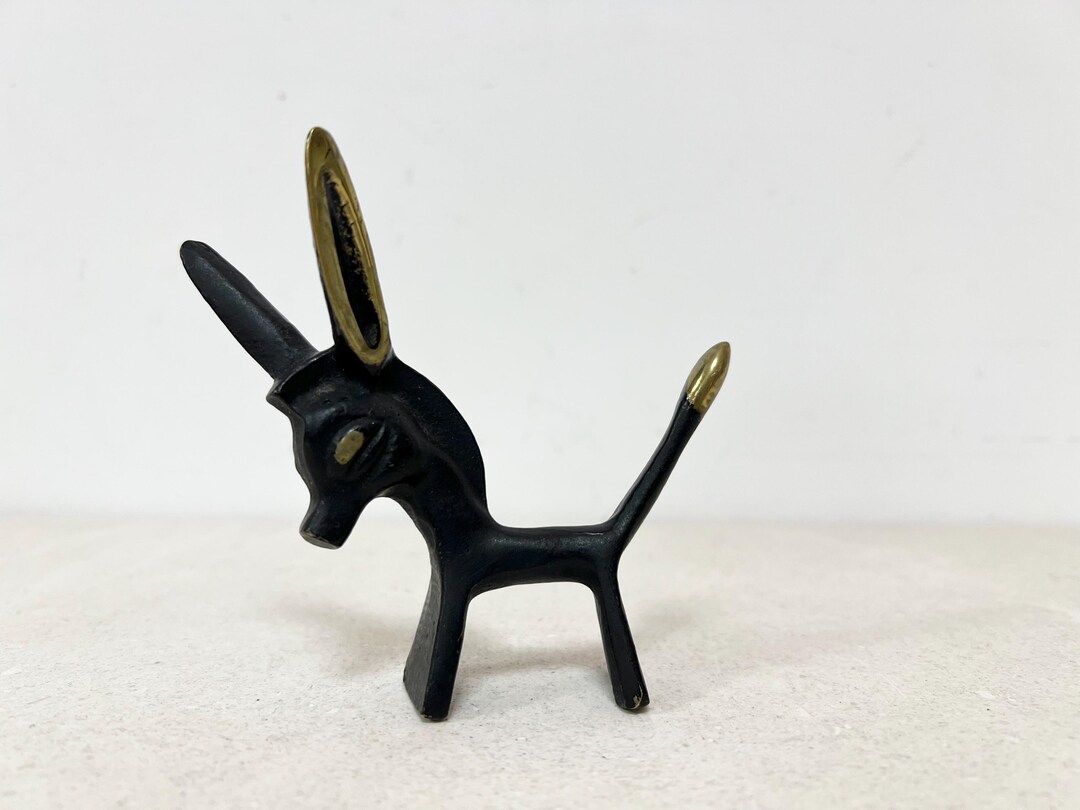 Vintage Donkey Ring Holder, Walter Bosse and Herta Baller, Black Gold ...