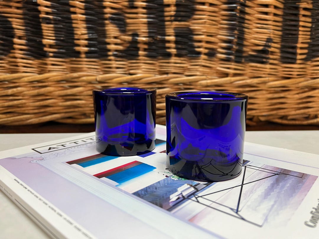 Iittala Finland Kivi Glass Candle Holder by Heikki Orvola for Marimekko ...