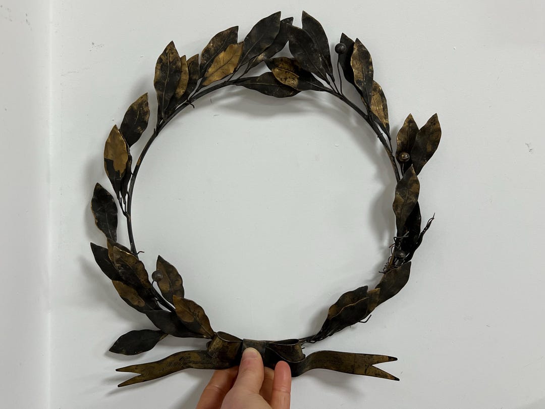Antique Metal Wreath, Bronze and Brass Wreath 1910s, Ernst Kunwald - Etsy