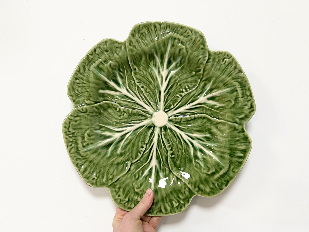 Vintage Silea French Cabbage Plate: Large Green Serving Plate - Etsy
