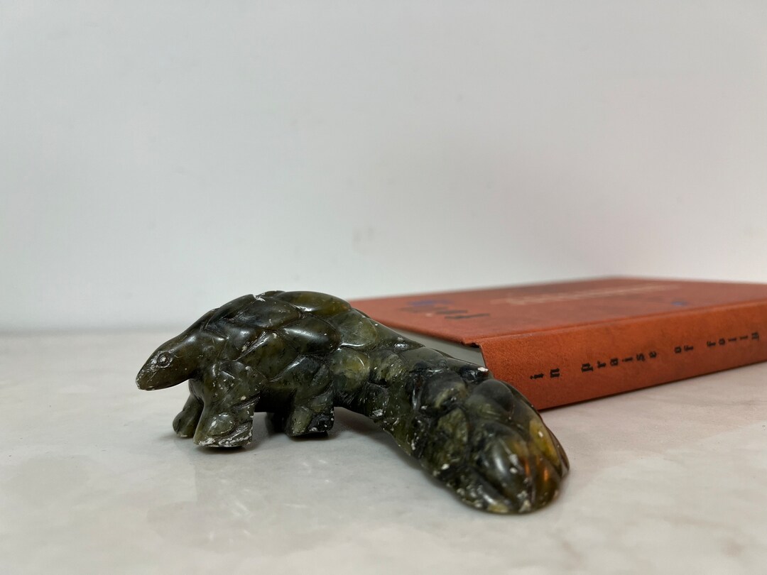 Vintage Hand-carved Stone Pangolin, Stone Animal Figure - Etsy