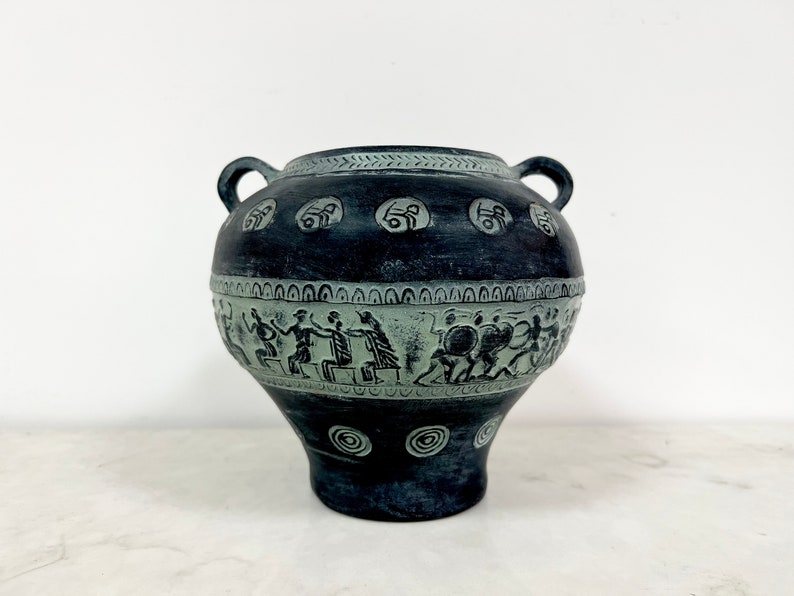 Vintage Terracotta Greek Pithari Antique Pottery Ancient Style ...