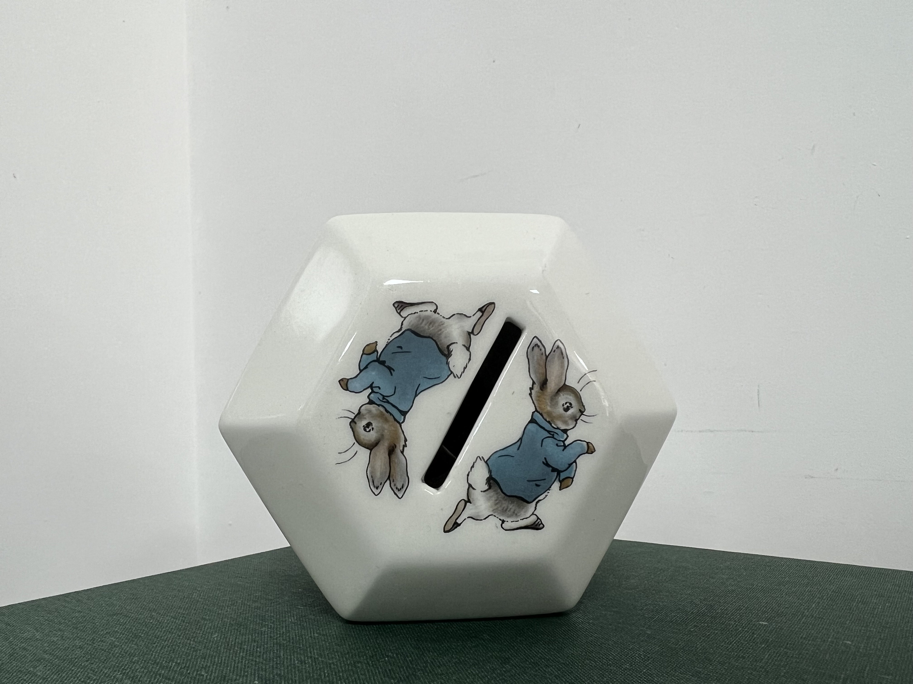Vintage Peter Rabbit Hexagonal Money Box Wedgwood Beatrix - Etsy