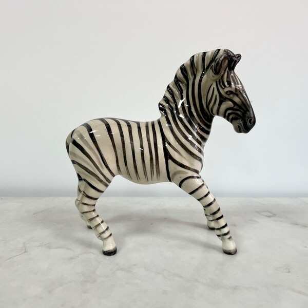 Porcelain Zebra Figurine - Etsy