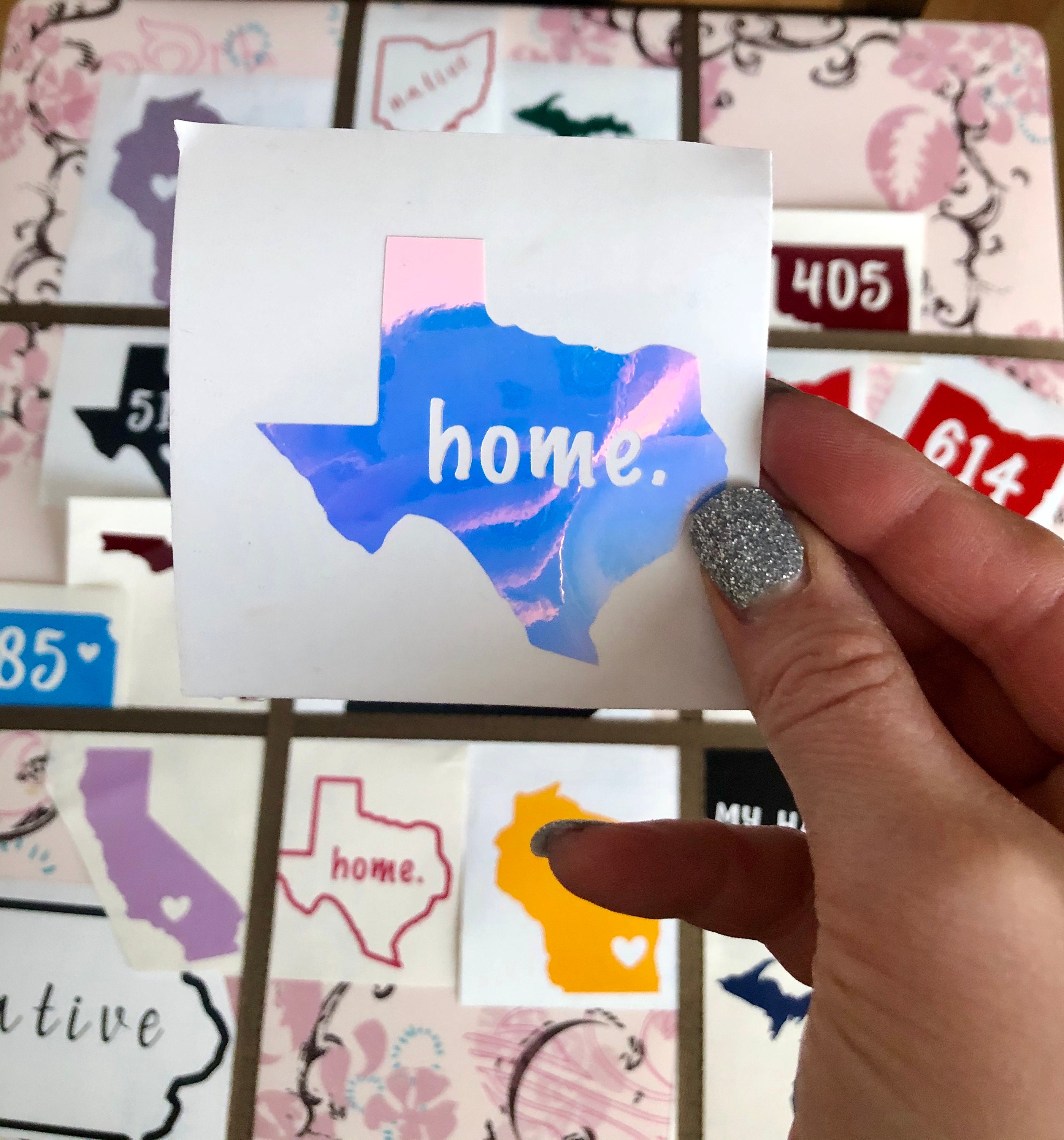 Custom State home Vinyl Decal Sticker | Etsy