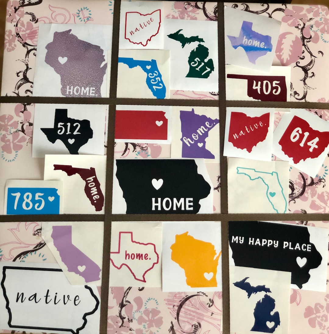 Custom State “home” Vinyl Decal Sticker - Etsy