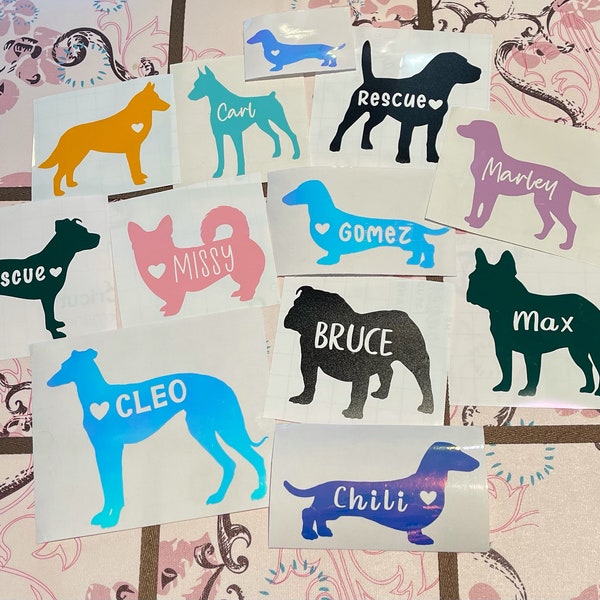 Vinyl Dog Decal - Etsy