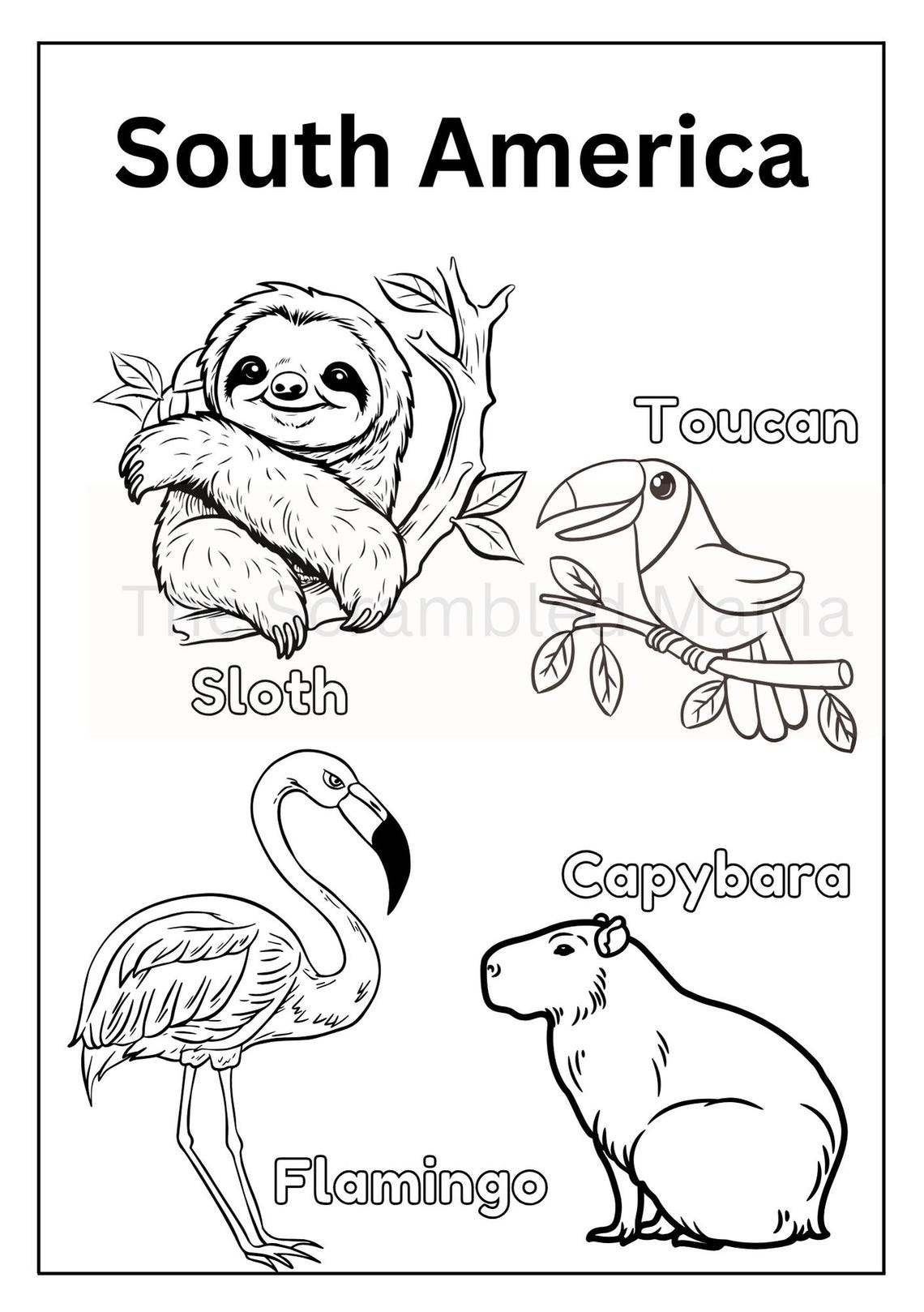 Printable Animals Around the World | Toddler Learning | Continents and ...