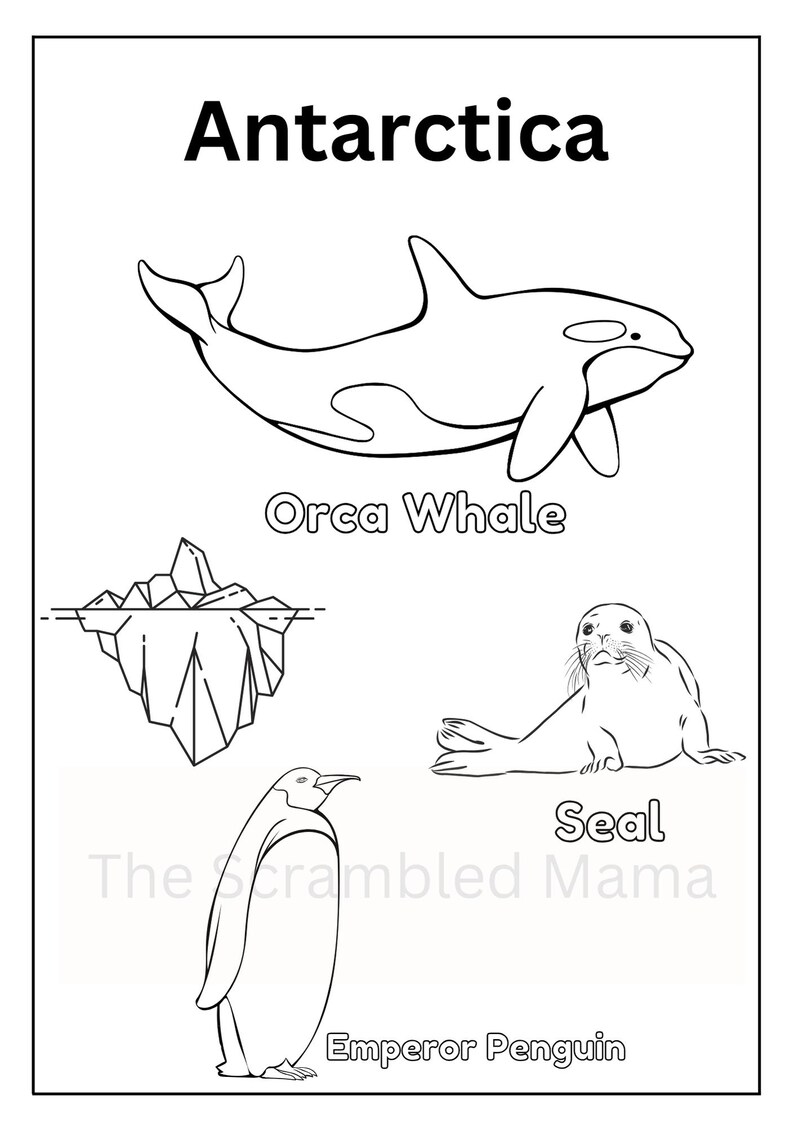 Printable Animals Around the World | Toddler Learning | Continents and ...