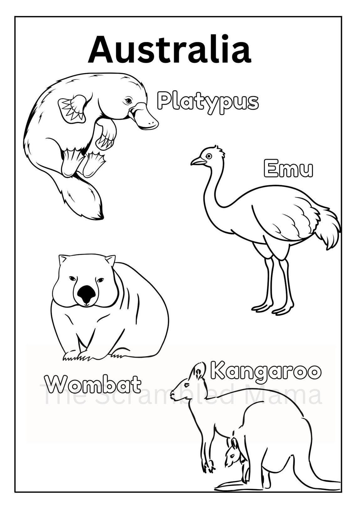 Printable Animals Around the World | Toddler Learning | Continents and ...