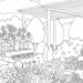 Pergola Garden Coloring Page, Garden Coloring Page, Flower Garden ...
