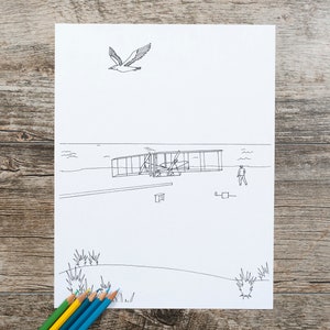 Wright Brothers Children's Coloring Page, Wright Brothers Coloring Page ...