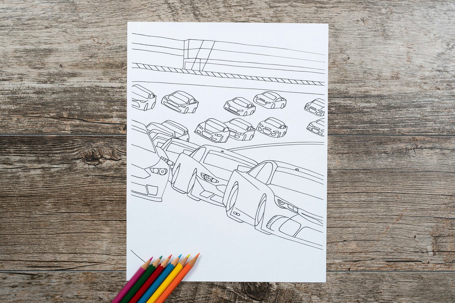Car Race Childrens Coloring Page, Car Race Coloring Page, Racecar ...
