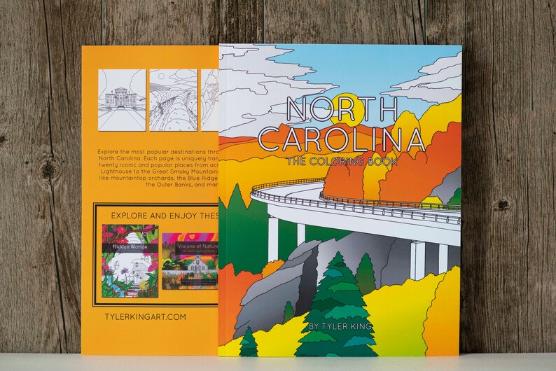 North Carolina Children's Coloring Book - Etsy