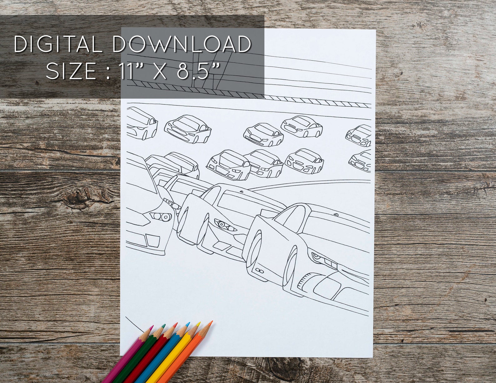 Car Race Childrens Coloring Page, Car Race Coloring Page, Racecar ...