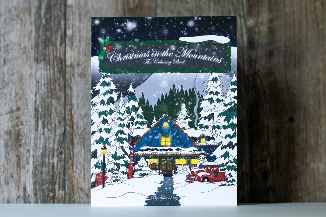 Christmas in the Mountains Coloring Book - Etsy
