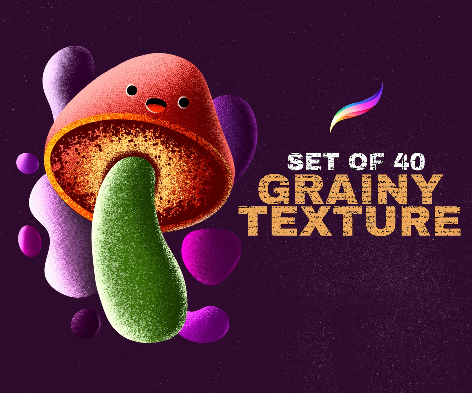 Grain Texture Brushes for Procreate Stippling Brushes Grunge | Etsy