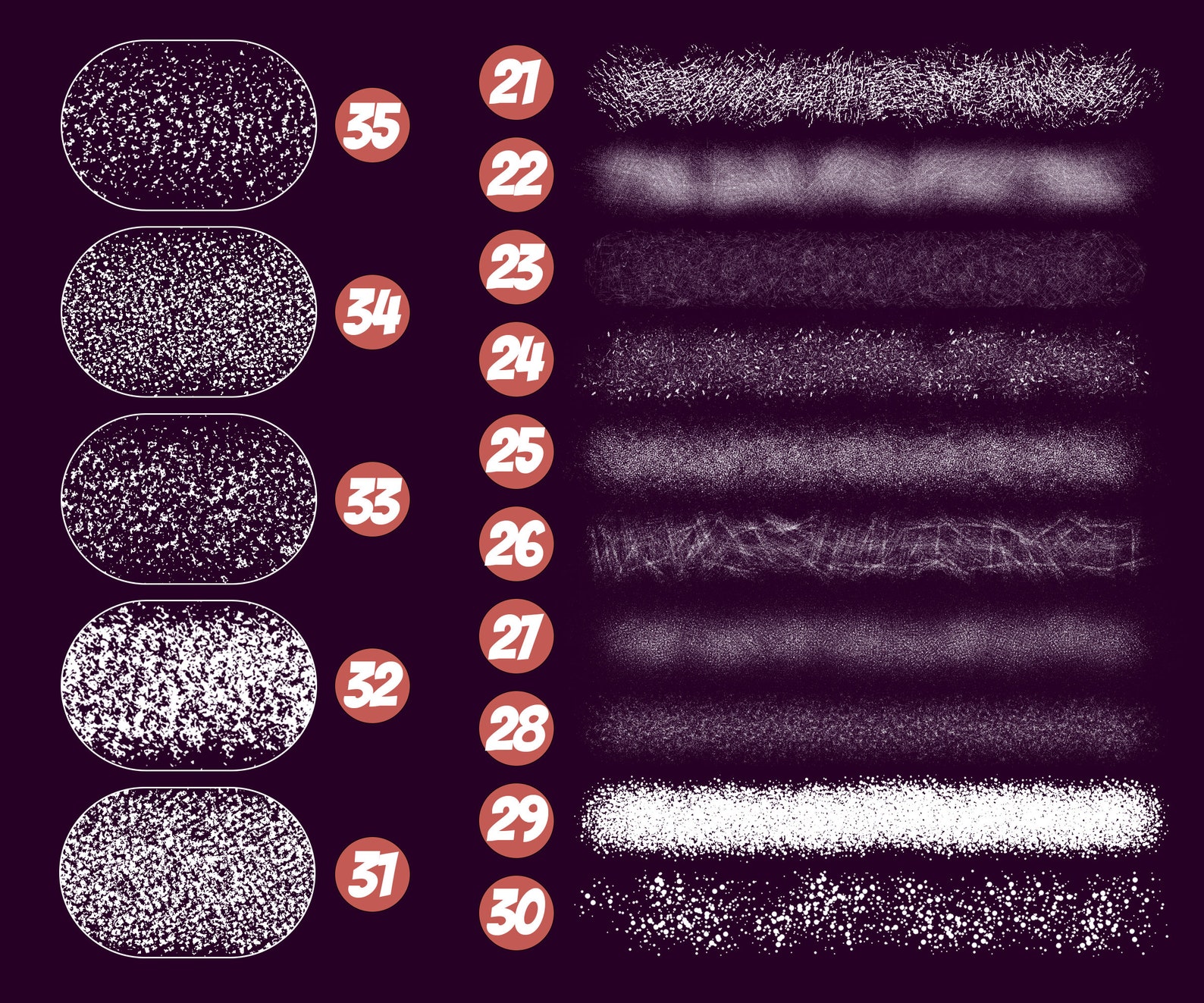 Grain Texture Brushes for Procreate Stippling Brushes Grunge | Etsy