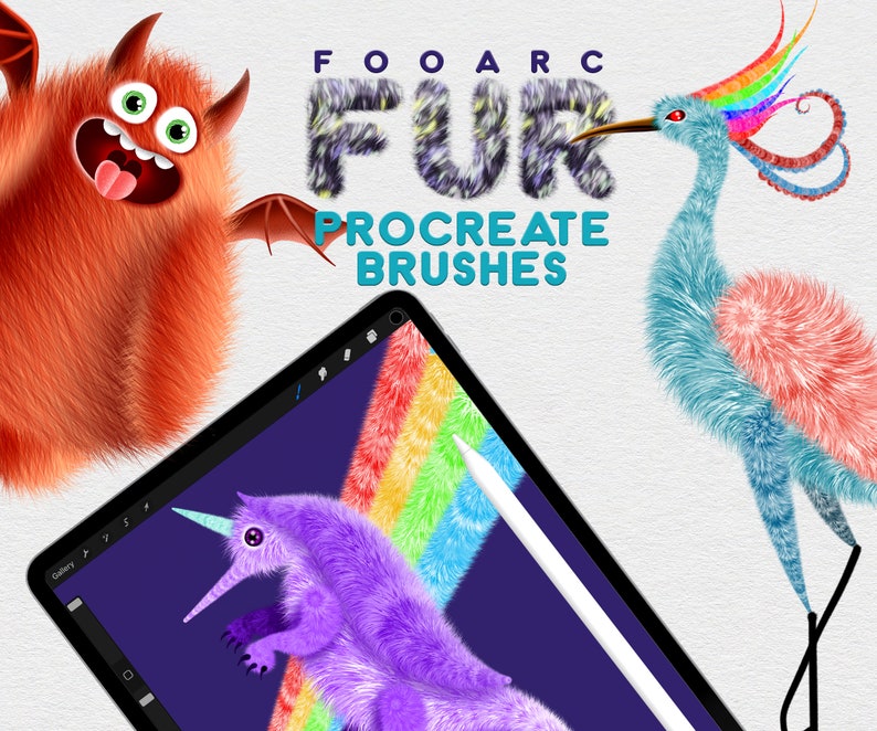 FUR Brushes for Procreate | Etsy